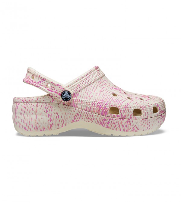 Classic Platform Snake Print Clog