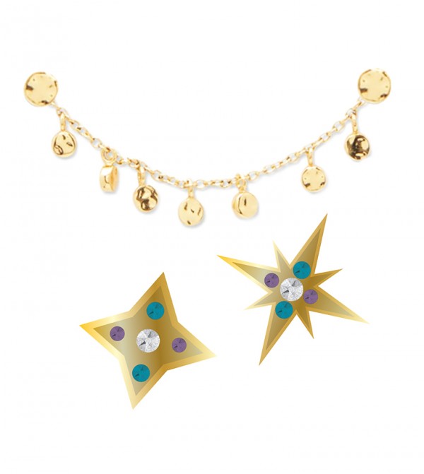 Crocs | Gold Star and Chain 3 Pack Jibbitz | Crocs